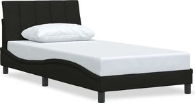 Rám postele bez matrace Hanko černý 100 x 200 cm textil 3310372