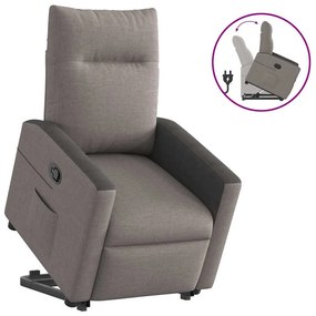 Zvedací polohovací křeslo taupe textil 3324057