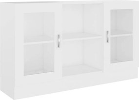 vidaXL Prosklená skříň 120 x 30,5 x 70 cm dřevotříska [815628] Barva: Černá