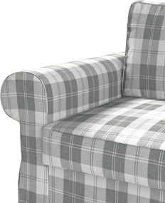 Potah na pohovku IKEA Backabro 2-místná, rozkládací barva šedá látka pletený vzor, vzorované