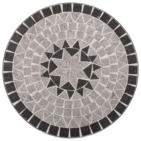 Mozaikový bistro set 3 ks keramika Dekorhome Šedá
