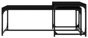 Konferenční stolky 2 ks černé kompozitní dřevo - Default Title