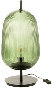 OnaDnes -20% Zelená skleněná stolní lampa J-line Palme