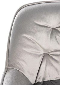 Barová židle Gibson samet – šedá