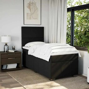 Box spring postel s matrací černá 100 x 200 cm textil 3293874