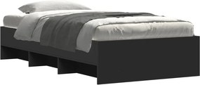 Rám postele černý 100 x 200 cm kompozitní dřevo 3295668