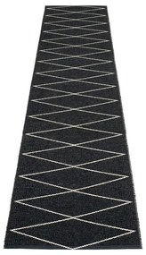 Černý vnitřní a venkovní běhoun 70x320 cm Max Black – Pappelina