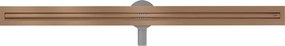 Mexen Flat 360° Slim otočný lineární odtok 120 cm, kartáčovaná měď - 1C41120