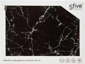 Krájecí prkénko Glass Marble, černá, 40x30 cm