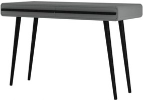 Danish style Pracovní stůl Chantal, 120 cm, šedá / černá