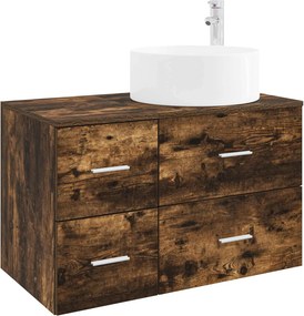 Sada koupelnového nábytku 2 ks Kouřový dub Kompozitní dřevo 3404012