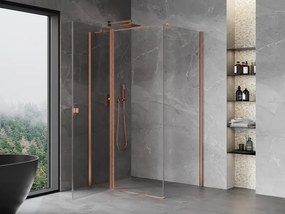 Mexen Mist T, sprchový kout s křídlovými dveřmi, 75 x 120 cm, 8mm čiré sklo, měděný profil, 8A4T-120-075-65-00