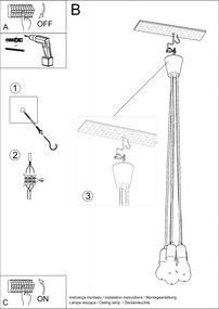 Sollux Lighting Závěsné svítidlo DIEGO 5 bílé