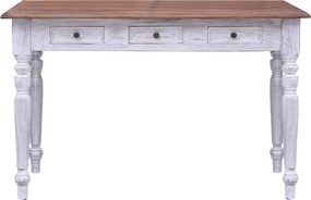 Psací stůl se zásuvkami bílý 117 x 57 x 75 cm recyklované dřevo 283908