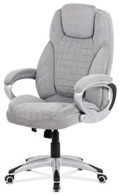 Autronic Kancelářská židle, šedá látka, kříž plast stříbrný, houpací mechanismus - KA-G196 SIL2