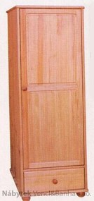 šatní skříň jedno dvířková z masivního dřeva borovice drewfilip 20