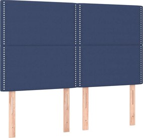 Box spring postel s matrací modrá 140x190 cm textil 3136515