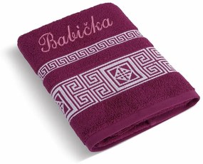 Bellatex Froté ručník 50x100 řecká kolekce 155/022 s výšivkou Babička