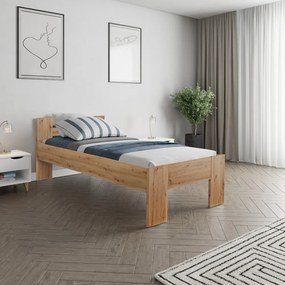 Postel, 90x200, dub artisan, BASIS