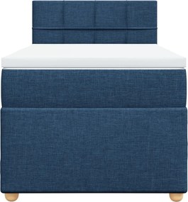 Box spring postel s matrací modrá 80x200 cm textil 3288813