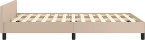 Rám postele bez matrace cappuccino 120x190 cm umělá kůže 3270553