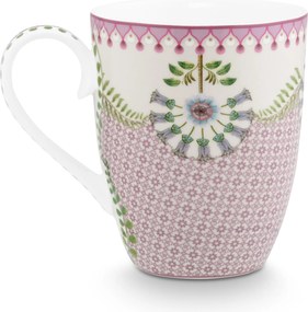 Pip Studio Lily &amp; Lotus hrnek 350ml, lila (Porcelánový hrnek)