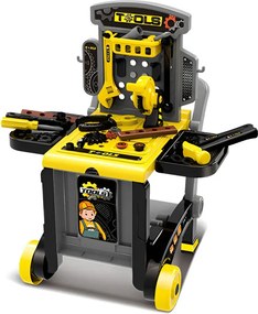 Dětská skládací dílna 3v1 WORKIE šedá/žlutá