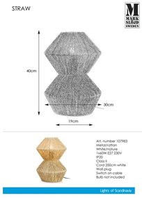 Markslöjd 107983 - Stolní lampa STRAW 1xE27/40W/230V