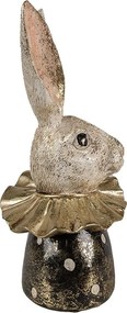 Dekorace busta králík se zlatou patinou - 11*11*23 cm