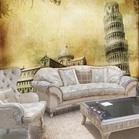 Fototapeta - Vintage Art Pisa City Urban (152,5x104 cm)