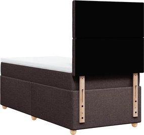 Box spring postel s matrací tmavě hnědá 90x190 cm textil 3291152