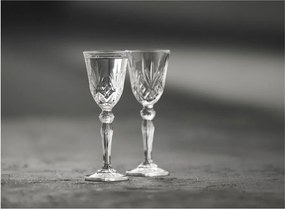 Křišťálové skleničky v sadě 4 ks na likér 50 ml Melodia – Lyngby Glas