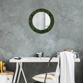 Kulaté dekorativní zrcadlo Abstraktní list fi 50 cm
