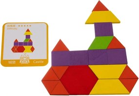 Dřevěné vzdělávací puzzle - geometrické tvary