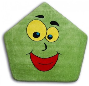 Dětský kusový koberec Domeček zelený 100cm