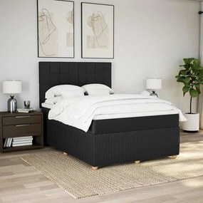 Box spring postel s matrací černá 140 x 190 cm textil 3292053