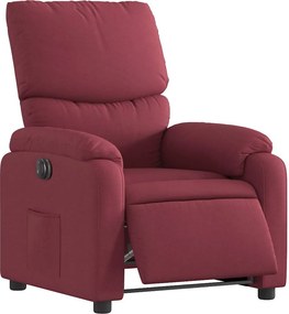 Elektrické polohovací křeslo vínové textil 3204803