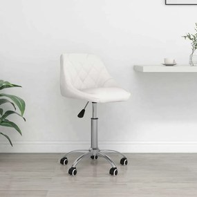 vidaXL Otočná kancelářská židle umělá kůže [335190] Barva: Bílá