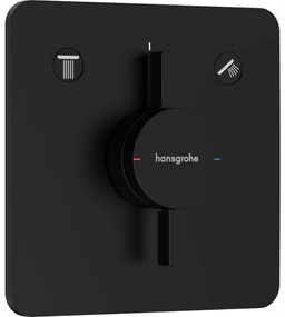 Hansgrohe DuoTurn Q - Baterie pod omítku pro 2 spotřebiče, černá matná 75414670