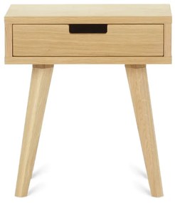Benlemi Designový noční stolek se šuplíkem LUNA přírodní Kvalita dřeva: 1. Dubový masiv třídy A