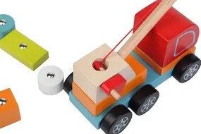 CUBIKA 13982 Autojeřáb s magnetem - dřevěná skládačka / 14 dílů / od 3