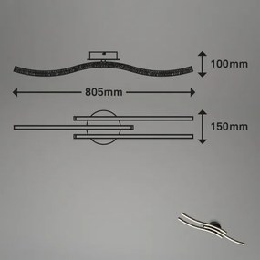 Brilo - LED Stropní svítidlo LED/19W/230V 3000K černá