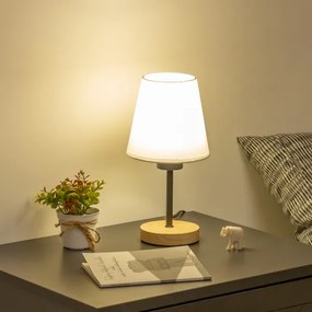 Brilagi - Stolní lampa NUBILA WOOD 1xE27/25W/230V dub/bílá