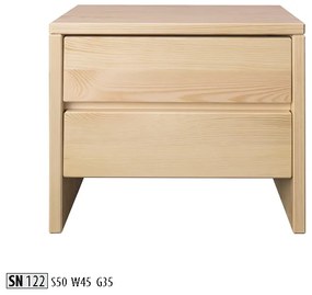 ImportWorld Noční stolek Lynn masiv v50 x š45 x h35 cm (Barva dřeva: Ořech)