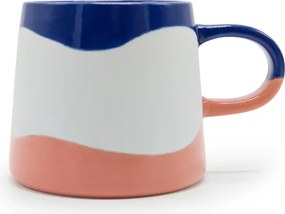 Kameninový hrnek Lia, 400 ml – tříbarevný design s nepravidelným přechodem