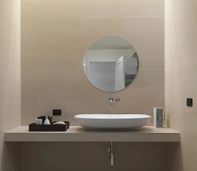 Kulaté zrcadlo do koupelny - ⌀ 50 cm s leštěnou hranou - Pure Ronde