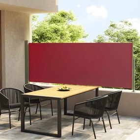 vidaXL Zatahovací boční markýza/zástěna na terasu 117 x 300 cm [317829] Barva: Červená