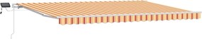 Stahovací markýza Žlutá a oranžová 500 × 300 cm Látka a hliník 3331244