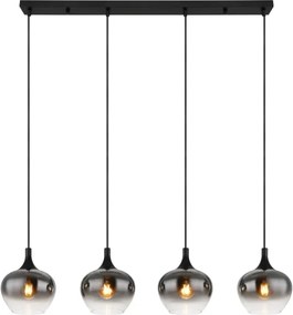 Globo 15548-4H - Lustr na lanku MAXY 4xE27/40W/230V černá