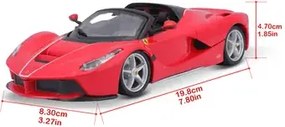 Bburago Ferrari La Ferrari Aperta červená / měřítko 1:24 / od 3 let